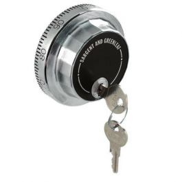 S&G Key Locking Safe Lock Dial, Spy Proof for 8.5" Thick Door