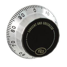 S&G Mechanical Safe Lock Dial for 8.5" Thick Door, Satin Chrome
